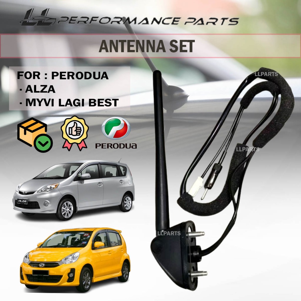 Original Perodua Myvi Lagi Best 2011-2017 / Alza Antenna Assy Set With Base Cover 86300-BZ180 ...