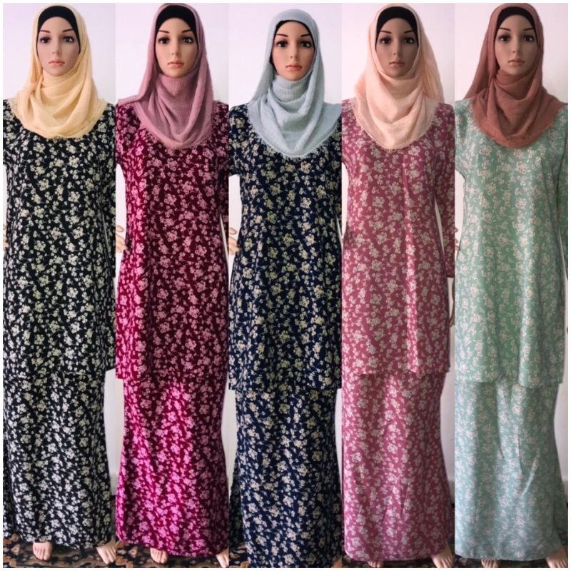 Baju kurung moden kain sb line cotton. | Shopee Malaysia