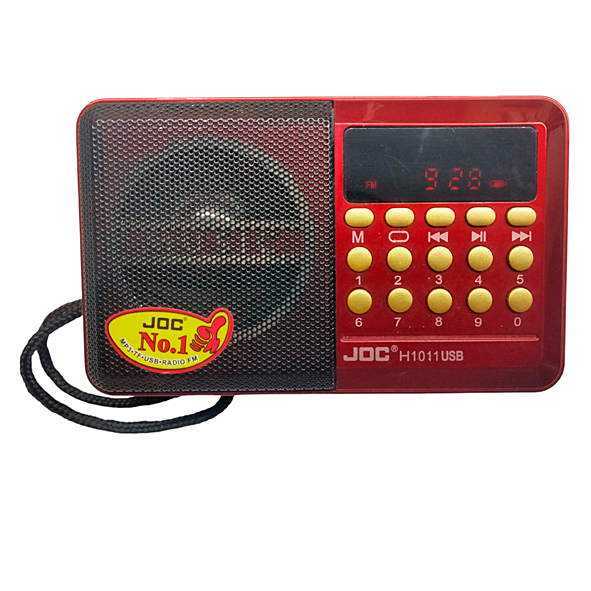 JOC Rechargeable Battery Mini Radio H1011 Speaker FM MP3 Music Player ...