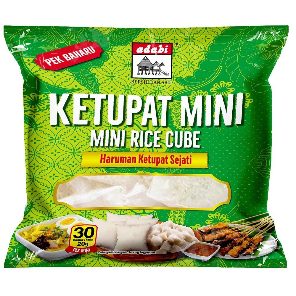 ADABI Ketupat Mini / Mini Rice Cube (30x20g) 600g | Shopee Malaysia