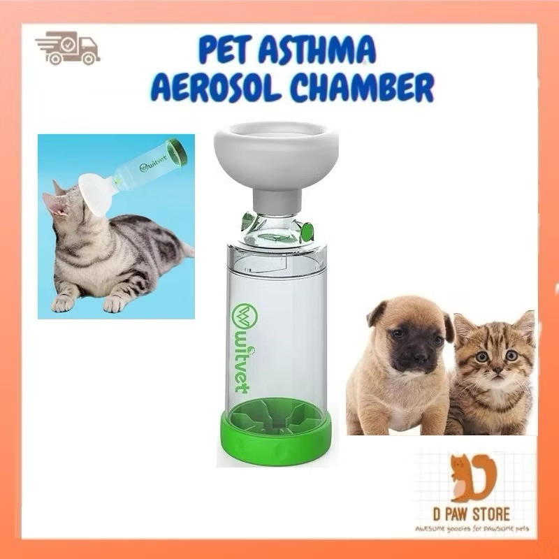 Pet Feline Cat Dog Inhaler Spacer Aerosol Chamber With Medical Silicone ...