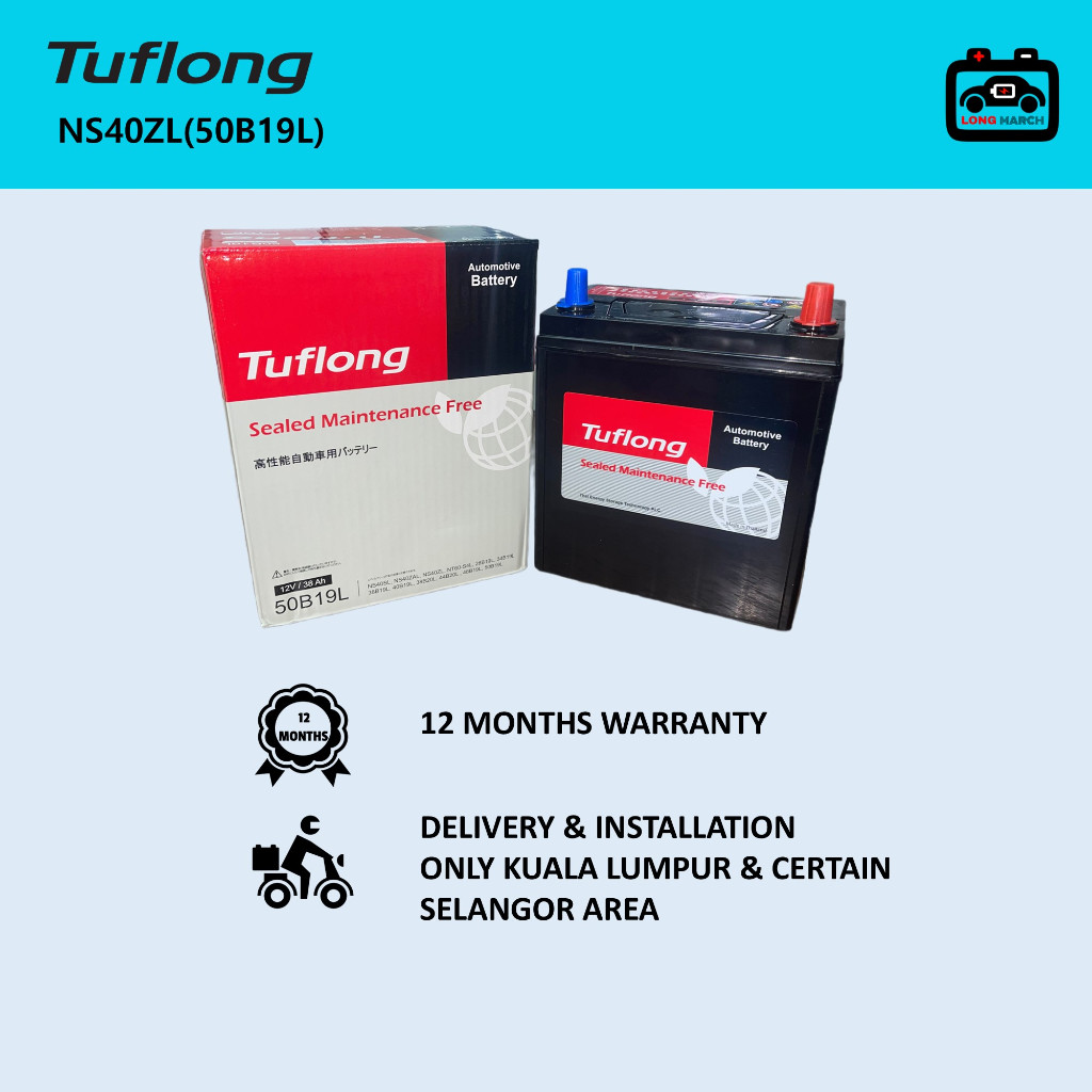 Tuflong Hitachi NS40ZL | 50B19L battery bateri Perodua Myvi Alza Axia ...