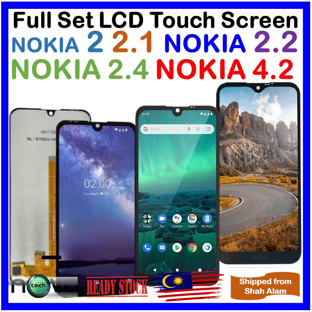 Grade A+ Full Set LCD Touch Screen Fit For NOKIA 2 / NOKIA 2.1 / NOKIA ...