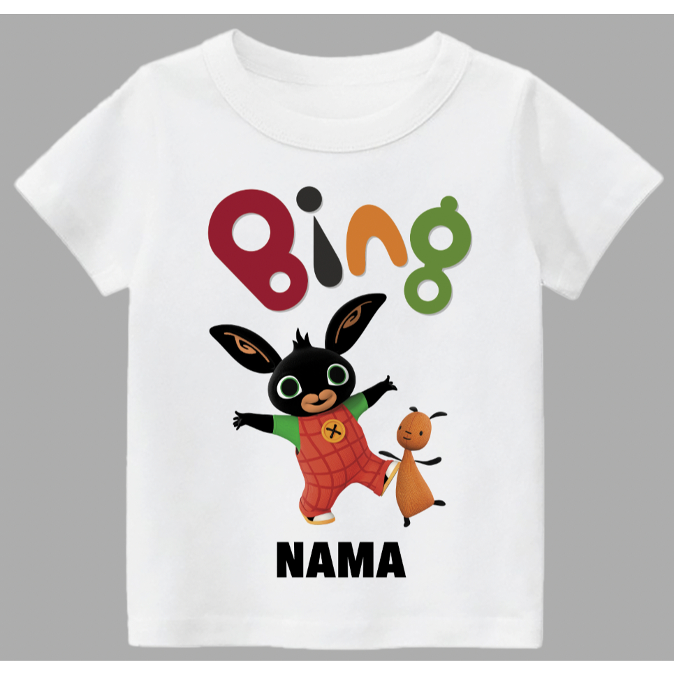 BING CARTOON with name T-shirt | Shopee Malaysia