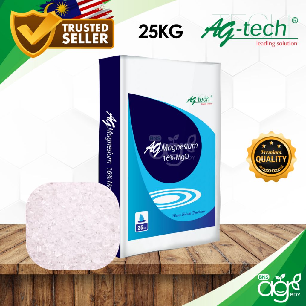 AgroBuddy 25kg Ag-Tech Ag Magnesium Sulphate 16% MgO Epsom Salt ...