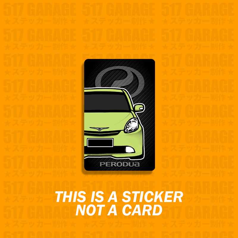 PERODUA MYVI EZI 1ST GEN 2005 - STICKER SESUAI UNTUK KAD BANK,KAD TNG ...