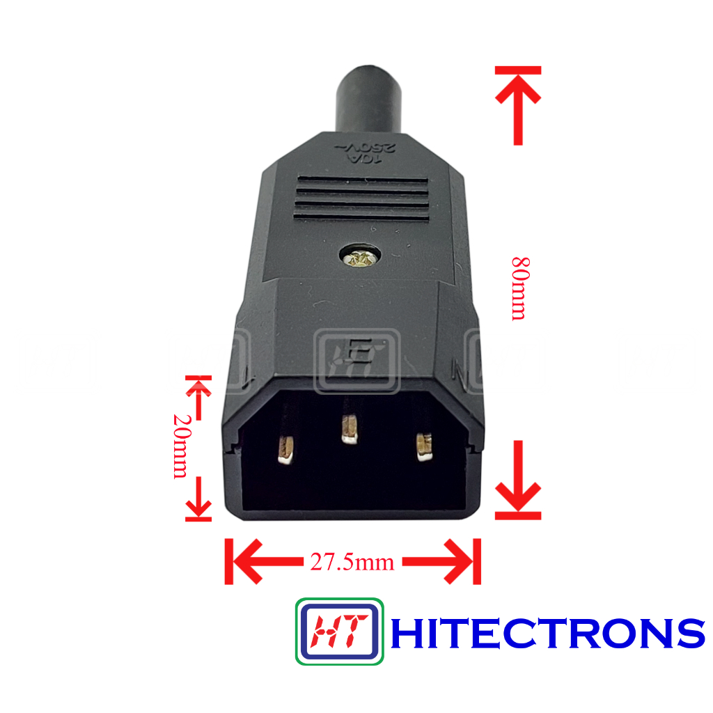 3PIN INLINE PLUG MALE JR-2801P / AC Inlet | Shopee Malaysia