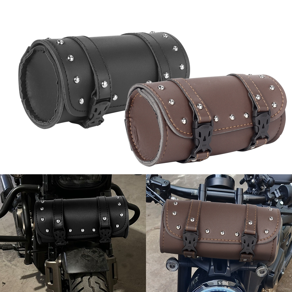 Motorcycle Back Seat Bag PU Leather Tail Pack Waterproof Motorbike Side ...