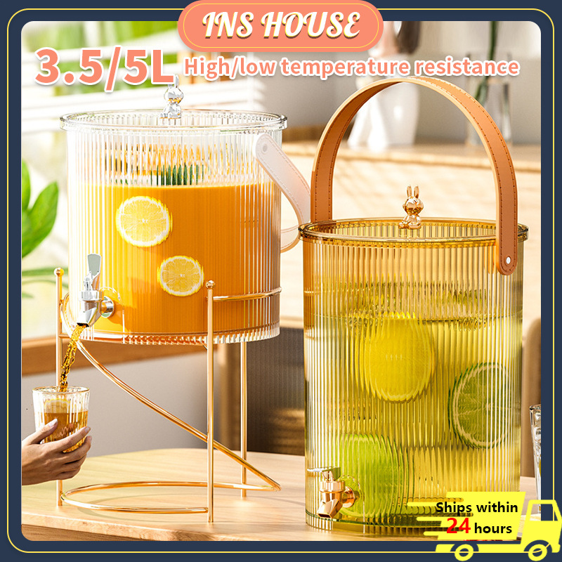 Dispenser Minuman Dengan Rak Tong Jus Gaya Jepun Tong Minuman Sejuk ...