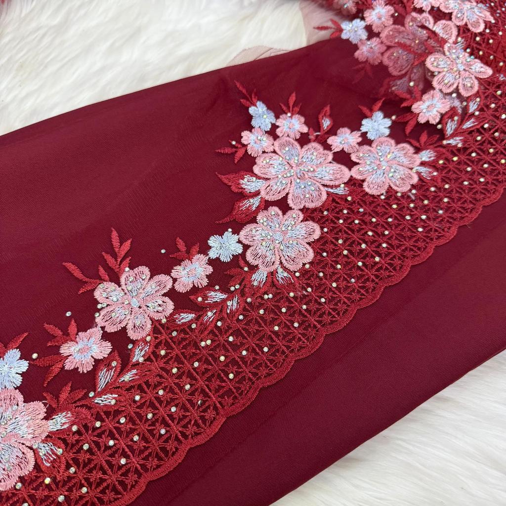 [MINI] BORDER LACE 1 LAYER SULAM BUNGA MINI ADA BATU KILAT/ BORDER LACE ...