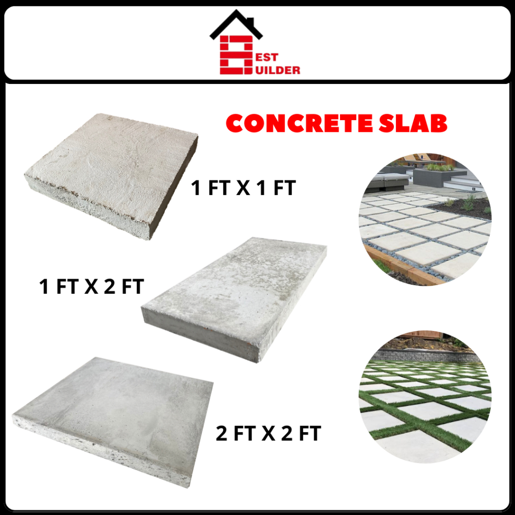BEST BUILDER Concrete Slab 1x1 1x2 2x2 Papan Konkrit Garden Landscape ...