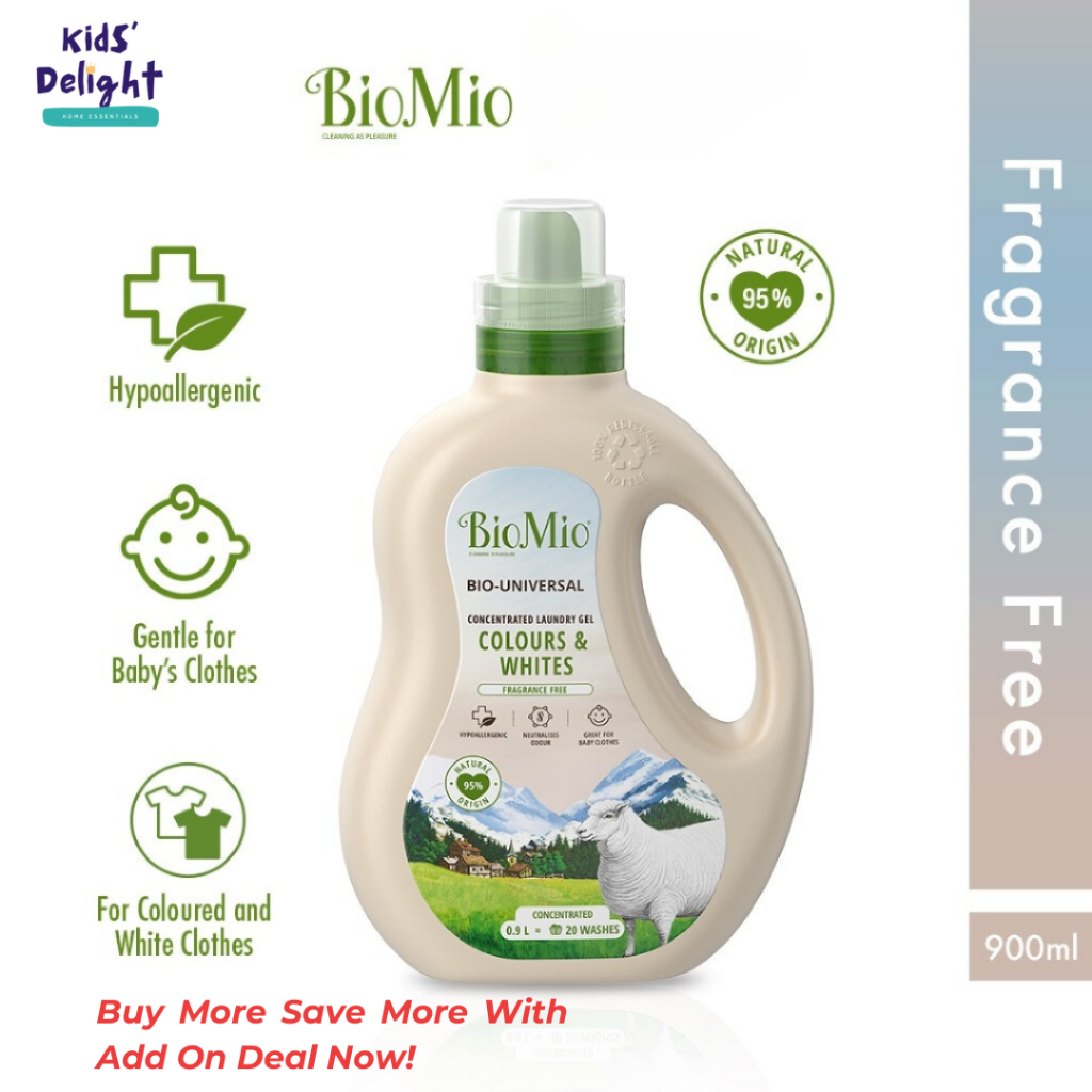 BioMio BIO-UNIVERSAL Laundry Detergent Liquid Gel for Colors & White ...