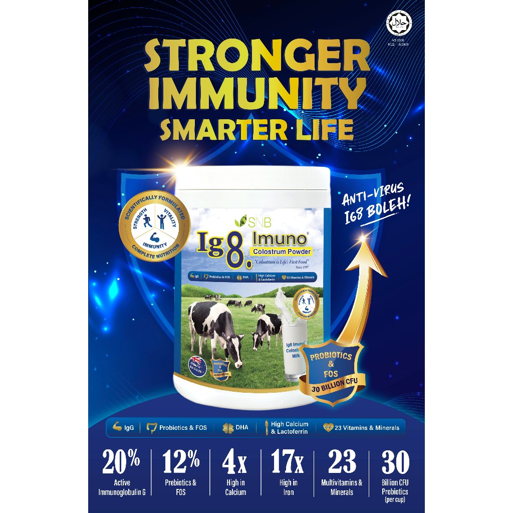 New Zealand Ig8 Imuno Colustrom Milk 350g (Susu Kolustrum Ig8 Imuno ...