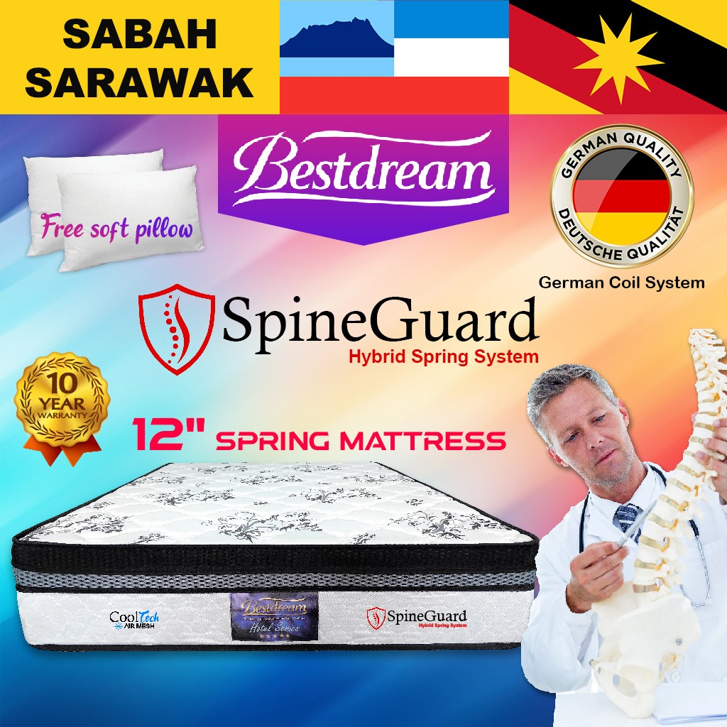 (SARAWAK / SABAH) 12" Inch BESTDREAM SpineGuard Mattress Tilam BackCare ...