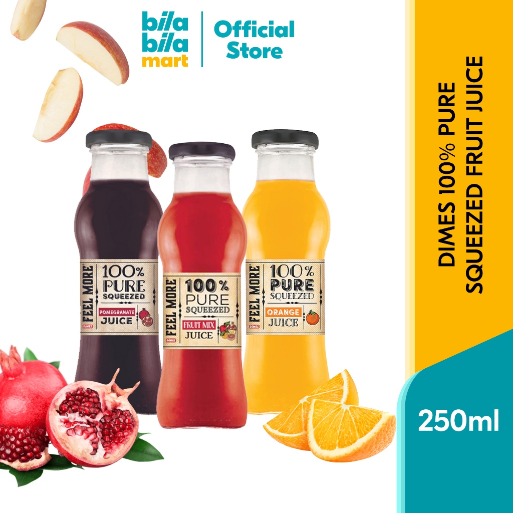 DIMES Feel More 100% Pure Squeezed Fruit Juice (Pomegranate, Fruit Mix ...
