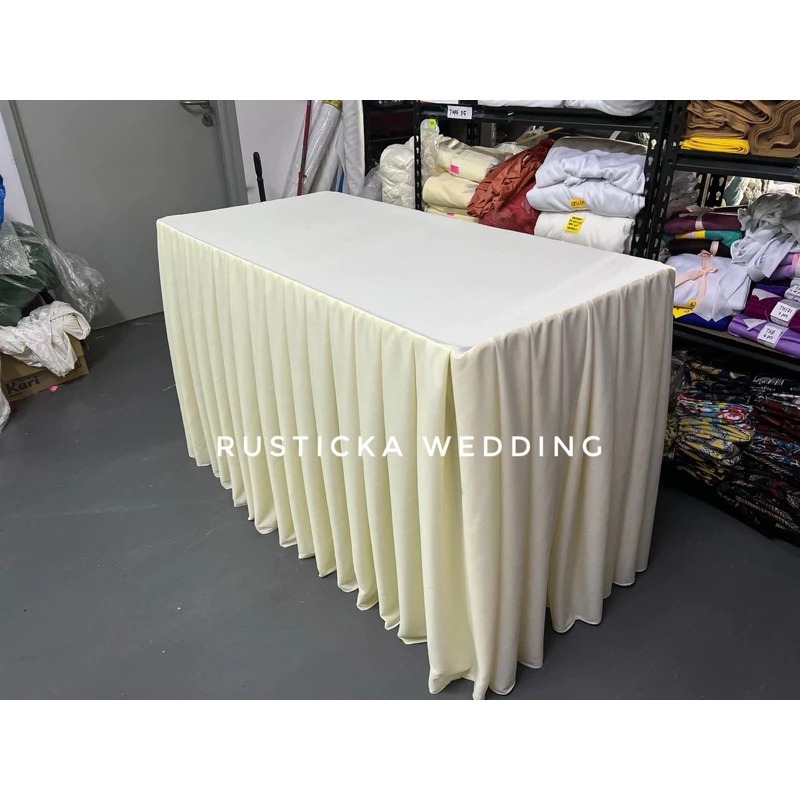 Page #2 5ft Table Skirting With Top Layer Meja Canopy Khemah Long Table ...