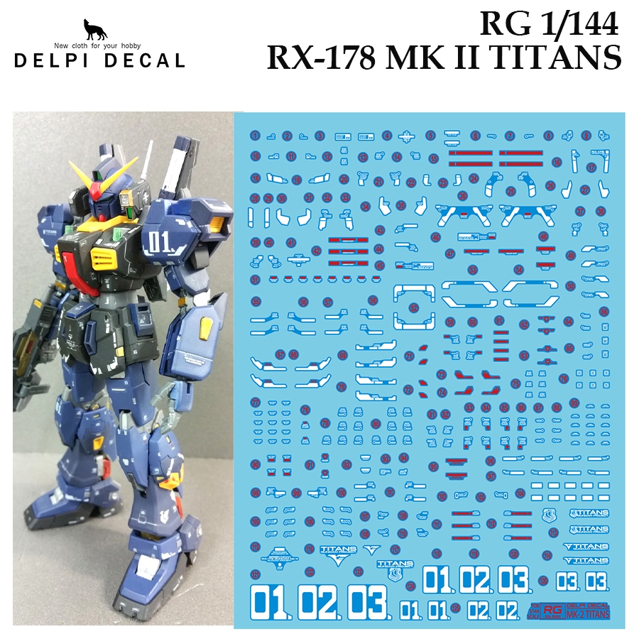 [DELPI DECAL] 534 RG 1/144 RX-178 MK II TATINS GUNDAM WATER SLIDE DECAL ...