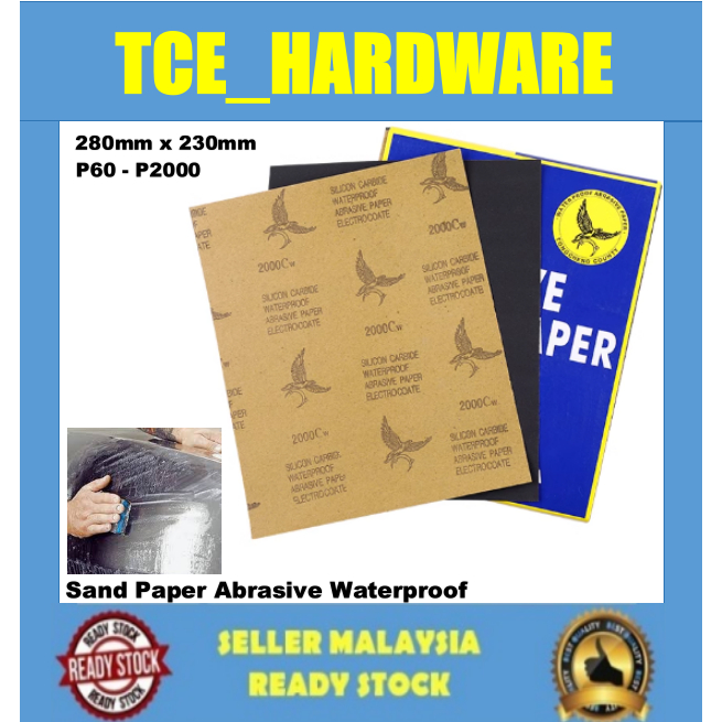 SandPaper Abrasive Waterproof Wet Dry Kertas Pasir Alat Ukiran Seni ...