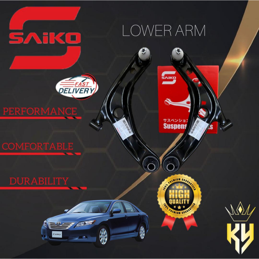 SAIKO FRONT LOWER ARM TOYOTA CAMRY ACV40, ACV41, ACV51, ASV51, ASV50 WITH BALL JOINT (33050 ...