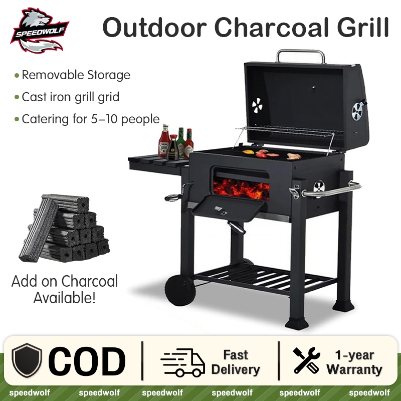 Outdoor Heavy Duty BBQ Grill 8 - 20 Person Large Portable BBQ Grill ...