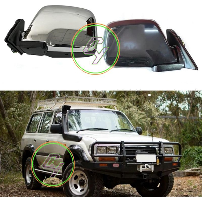 Toyota land cruiser 80 Ninja Lc80 hdj80 BJ80 FJ80 side mirror black ...