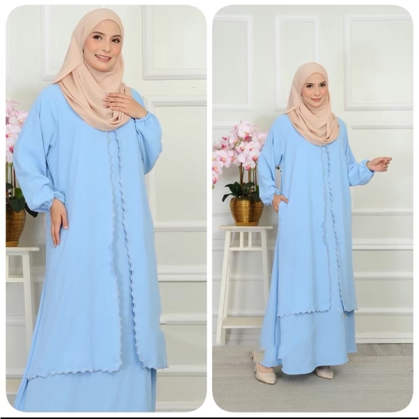 JUBAH ABAYA RUMAISA SULAM Wanita Muslimah Baju style | Shopee Malaysia