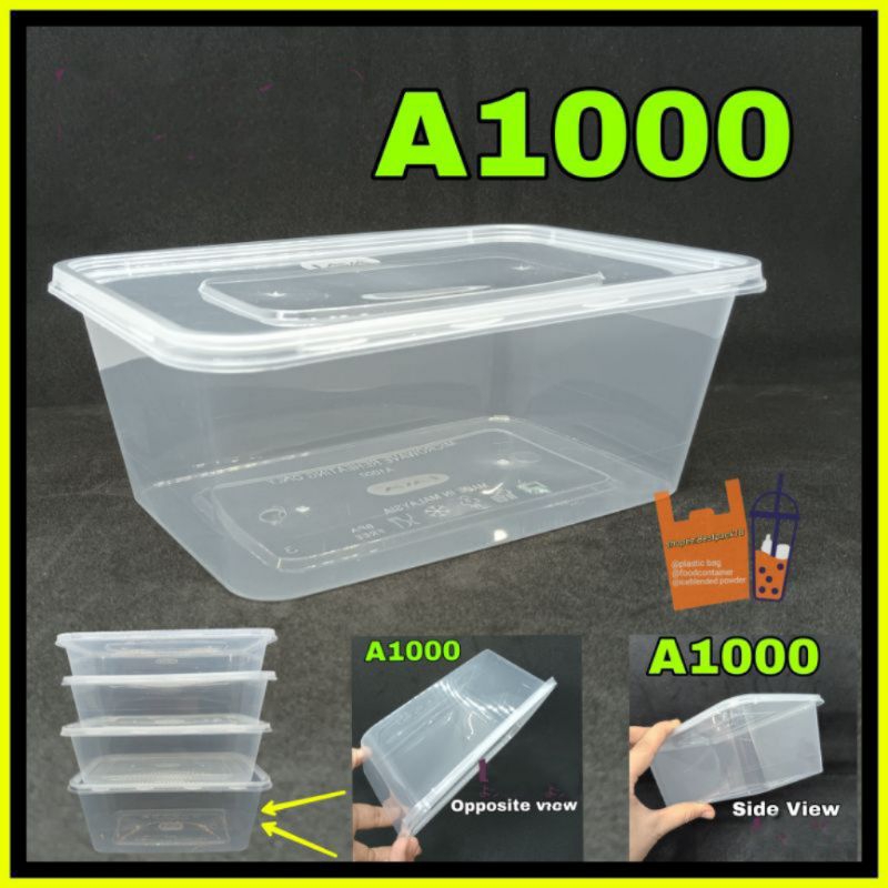 A1000 Rectangular Container 50set/ Hy-T1 1000 Rectangular Disposable ...