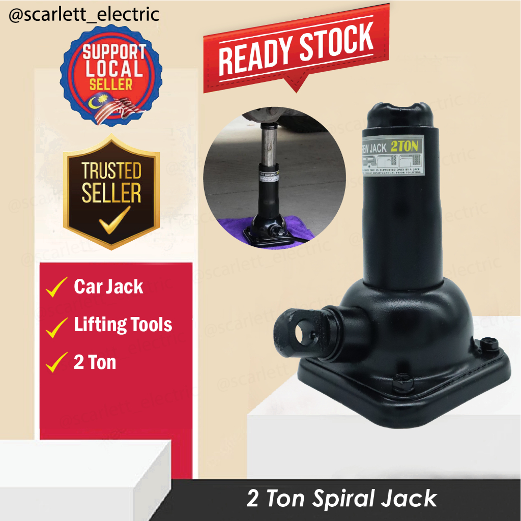 2 Ton Stand Upright Spiral Jack Bottle Jack Hydraulic Jack Automotive ...