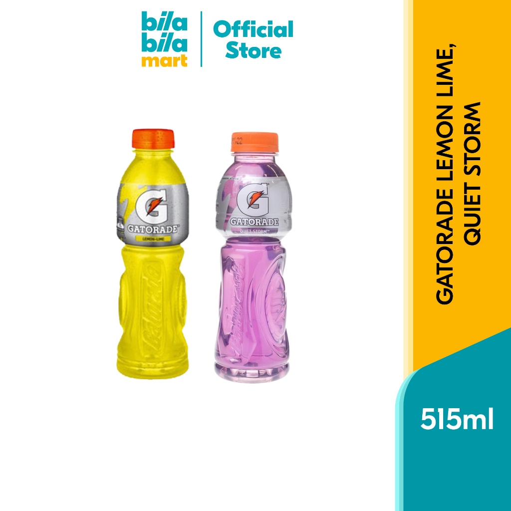 GATORADE Sports Energy Drink (Lemon Lime, Quiet Storm) 515ml Bottle ...