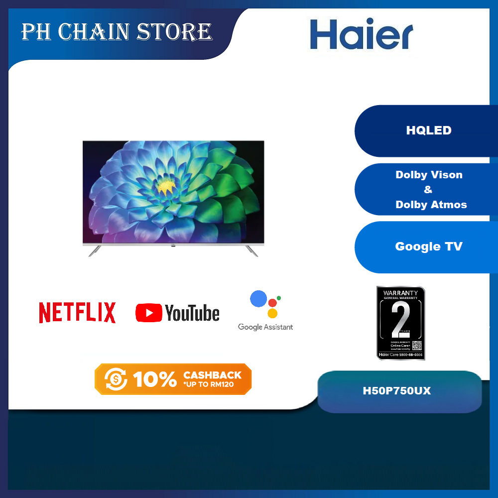 HAIER H50P750UX H75P750UX 50" - 75" HQLED GOOGLE TV | P750 SERIES ...