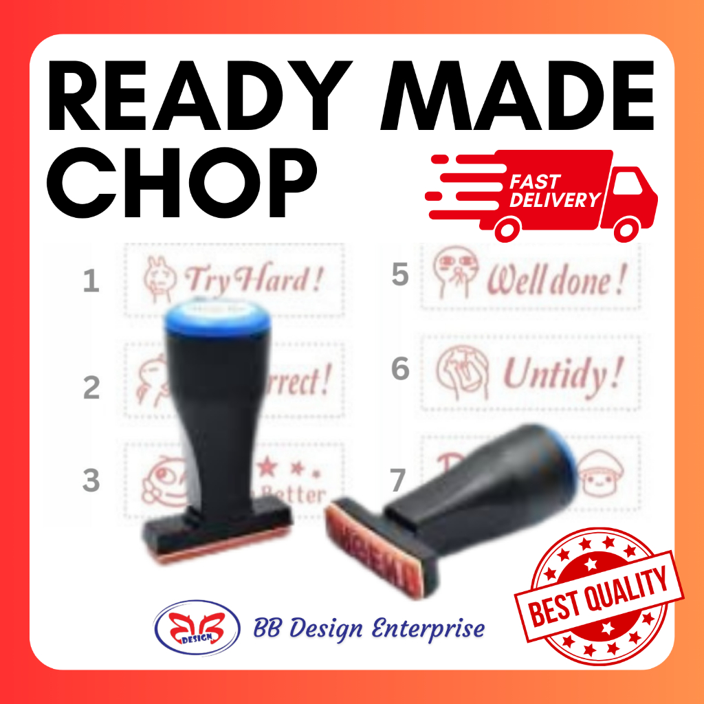 (READY STOCK) READY MADE RUBBER STAMP CHOP 24 JAM SHIPPING | Shopee ...
