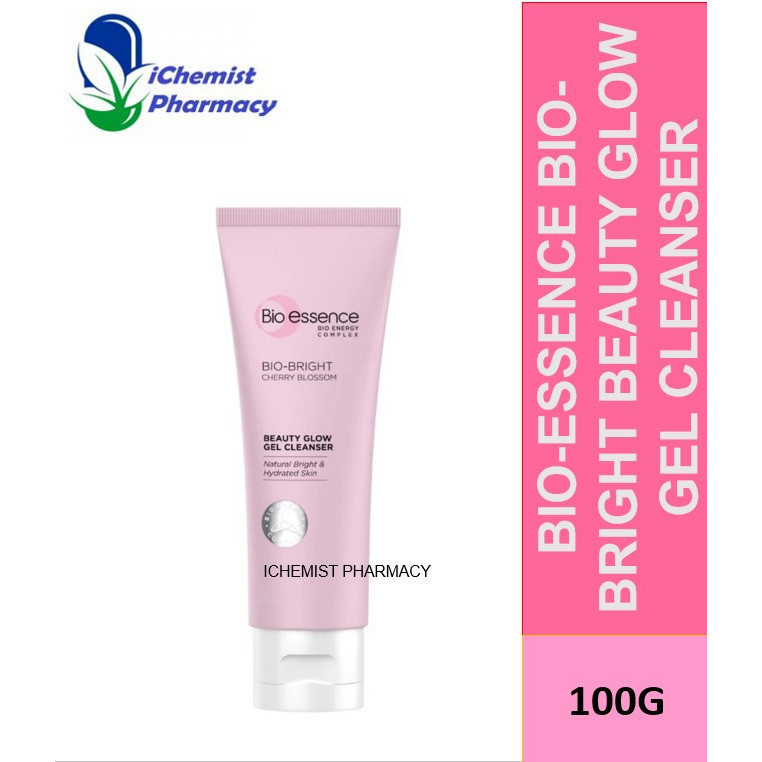 BIO ESSENCE BIO-BRIGHT BEAUTY GLOW GEL CLEANSER CHERRY BLOSSOM 100G ...