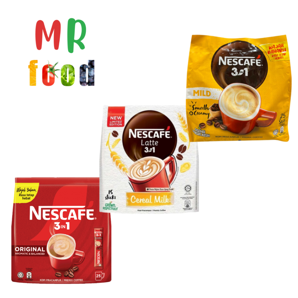 Nescafe Coffee 3 in 1 Instant Original Mild Cereal Milk Sticks | Shopee ...