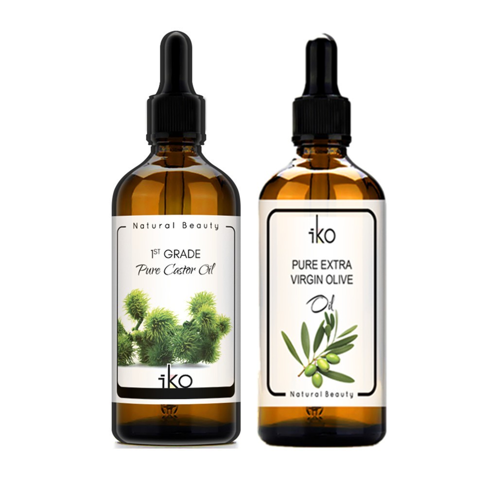 Organic 1st Grade Pure Castor Oil + Pure Extra Virgin Olive Oil ...