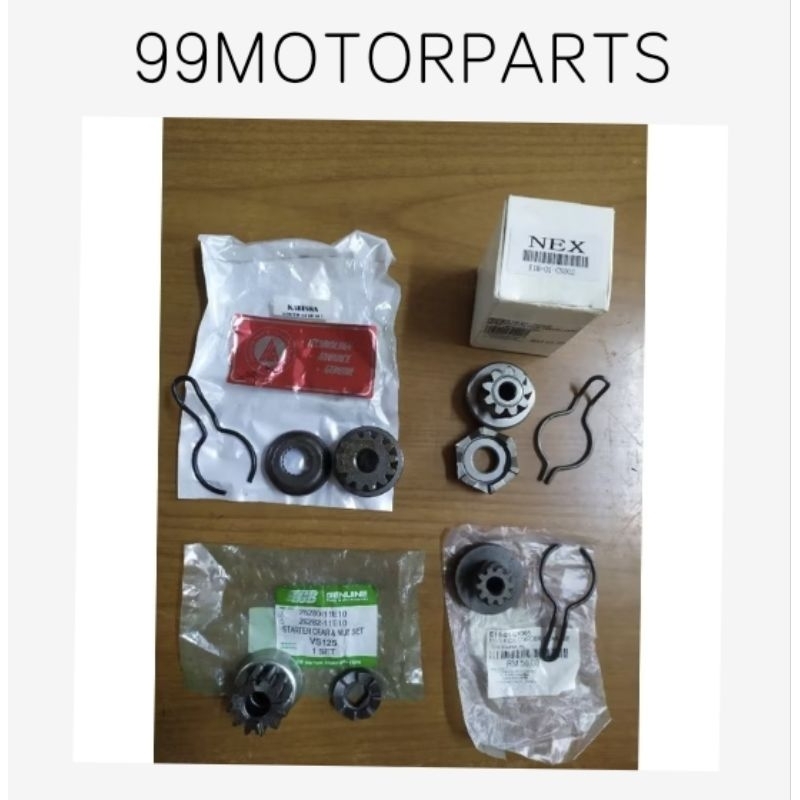 Scooter starter gear set for nex110/vs125/karisma/ego kick pinion assy ...