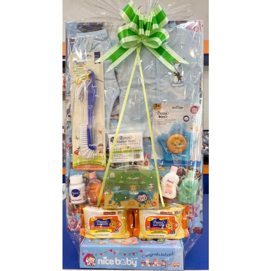 Hamper BAYI BARU LAHIR Brand Pureen -Free Greeting Card | Shopee Malaysia