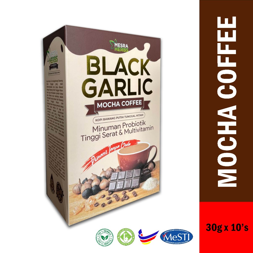 Mesra Herbs Black Garlic Mocha Coffee with Probiotic | Shopee Malaysia