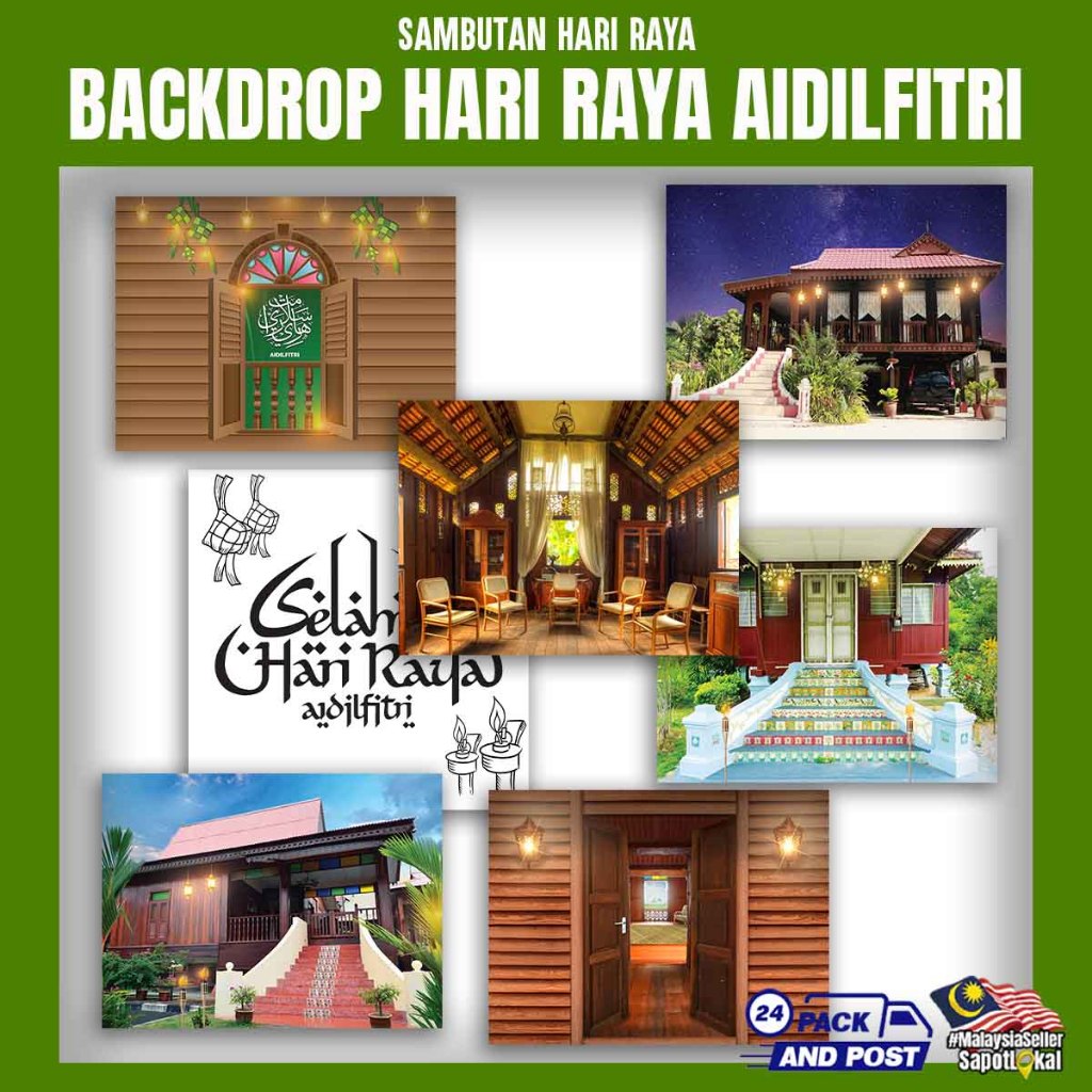 [RAYA 2025-5] HARI RAYA AIDILFITRI Banner / Backdrop / Deko Rumah ...