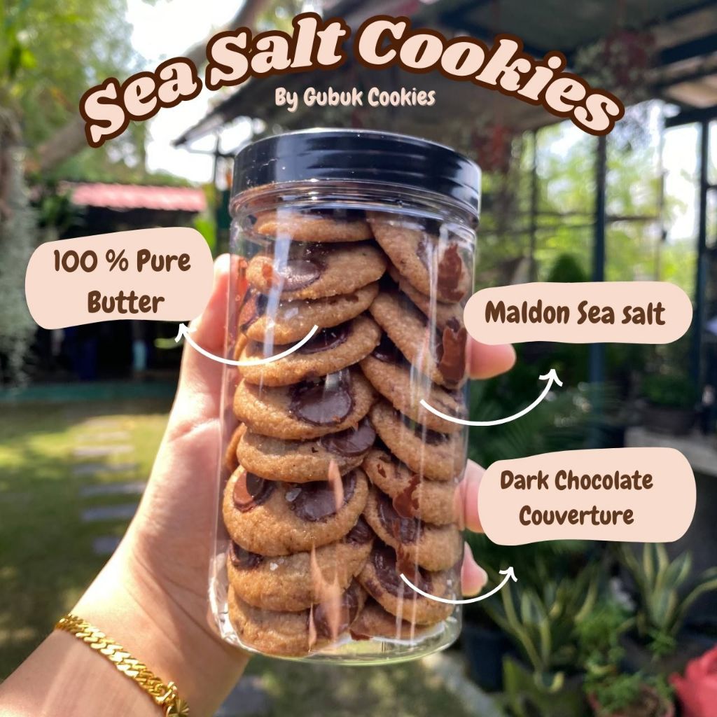 Biskut Famous Amos Cookies Coklat Seasalt Callebaut Balang 500 ML Murah ...