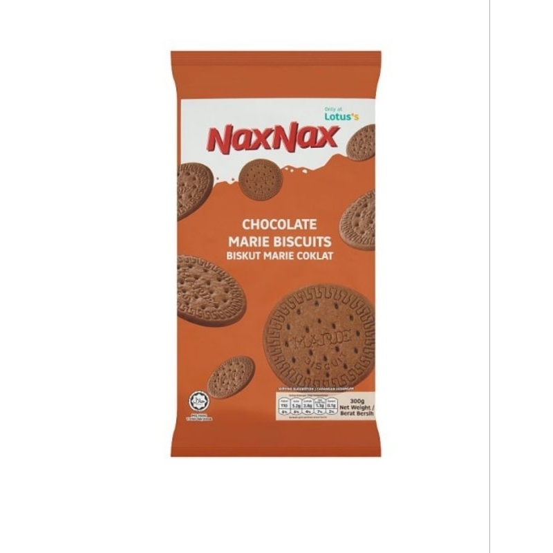 NAXNAX Halal Choco Marie Biscuit 300g | Shopee Malaysia