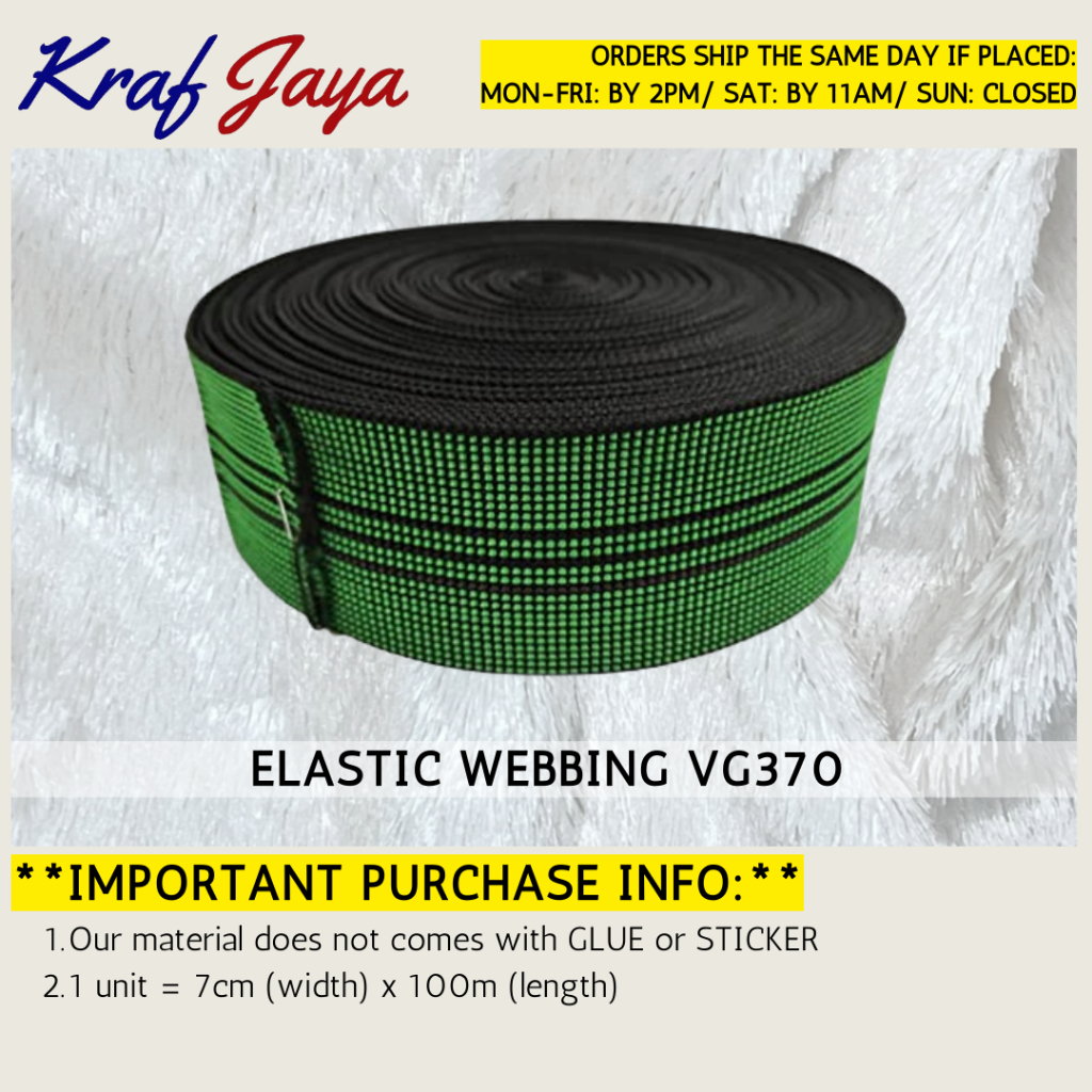 100M Upholstery Elastic Webbing Tape | Sofa Elastic Belt | Elastic Tape ...