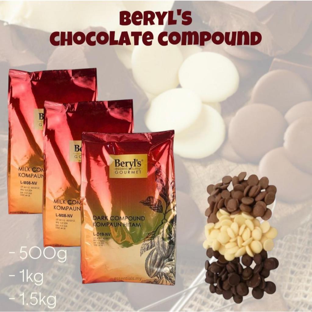 BERYL'S COMPOUND CHOCOLATE COIN (DARK/ MILK/ WHITE) BAKING CHOCOLATE ...