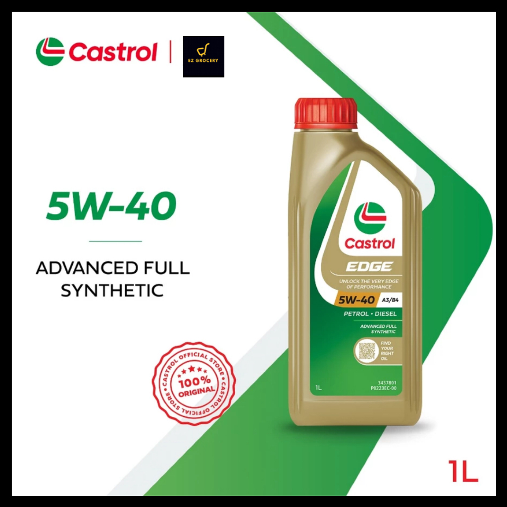 Castrol EDGE 5W-40 (1L) Advanced Full Synthetic Engine Oil API SP ACEA ...