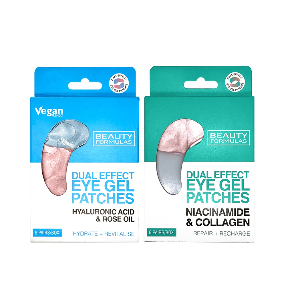 Beauty Formulas Dual Effect Eye Gel Patches 6 pairs (Niacinamide ...