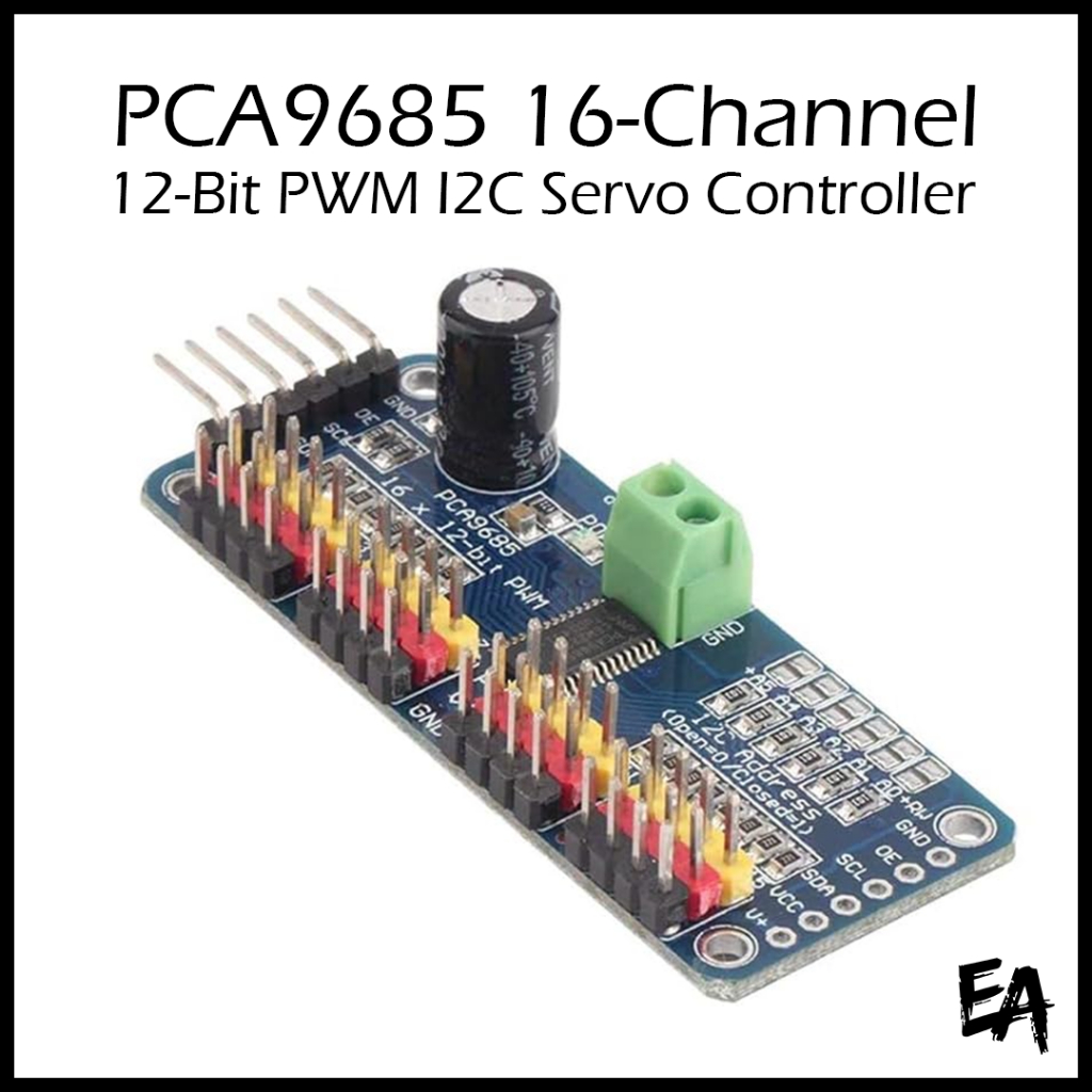 PCA9685 16-Channel 12-Bit PWM I2C Servo Driver Controller Module ...