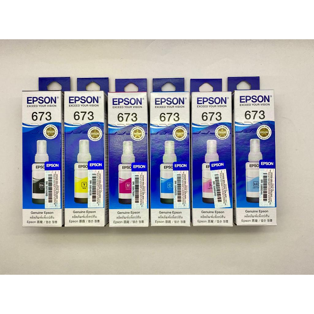 **Original Epson L800 L805 L850 L1800 Ink Bottle CMYK LMLC 673 | Shopee ...