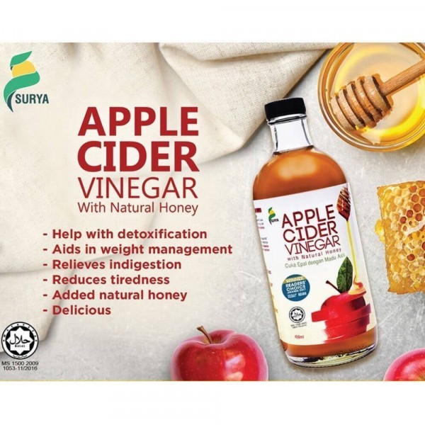 SURYA Apple Pomegranate Guava Yuzu Cider Vinegar 450ml Cuka Epal Delima ...
