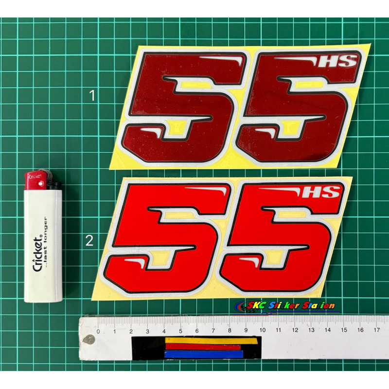 55 Pescao Design (7cm x 17cm) Sticker Cutting Overlapping #55 #pescao ...