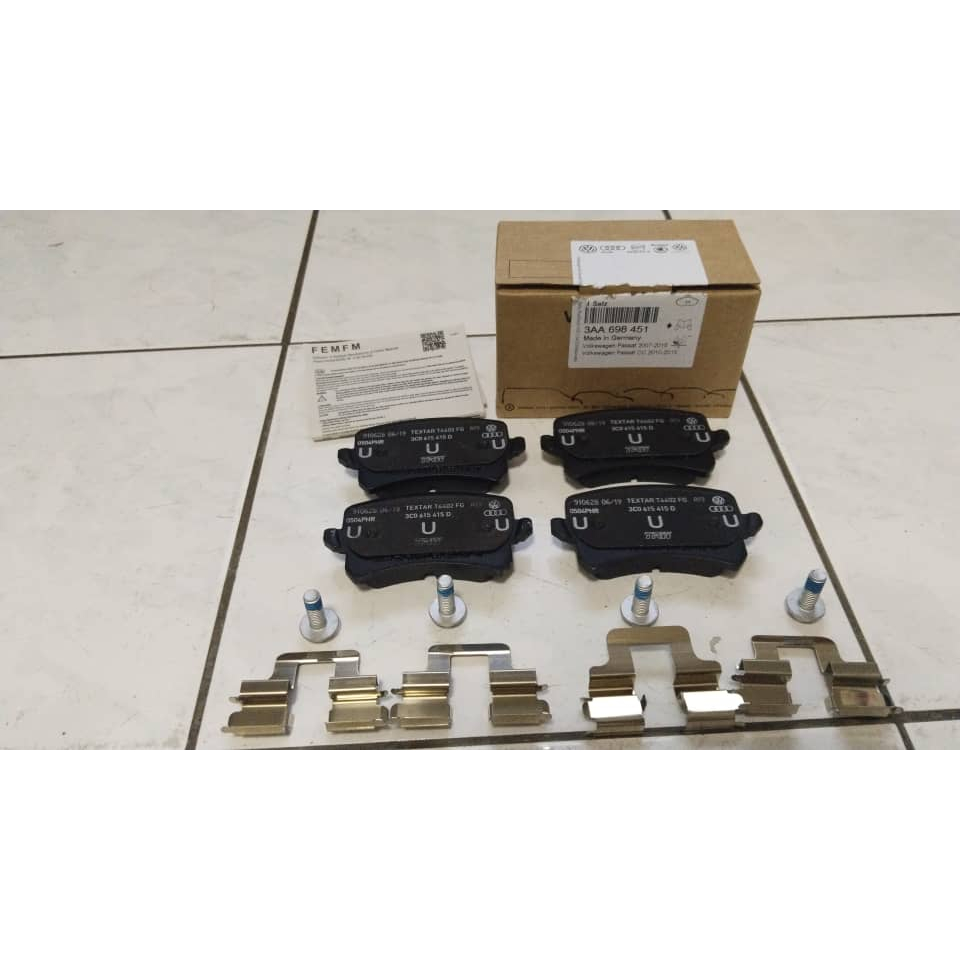 3AA698451 REAR BRAKE PAD VW PASSAT TIGUAN PASSAT CC AUDI Q3 (ORIGINAL ...