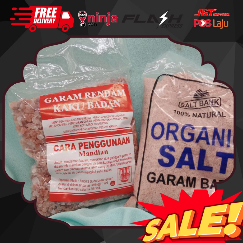 GARAM RENDAM KAKI / BADAN | GARAM BATU ORGANIC SALT ORIGINAL | Shopee ...